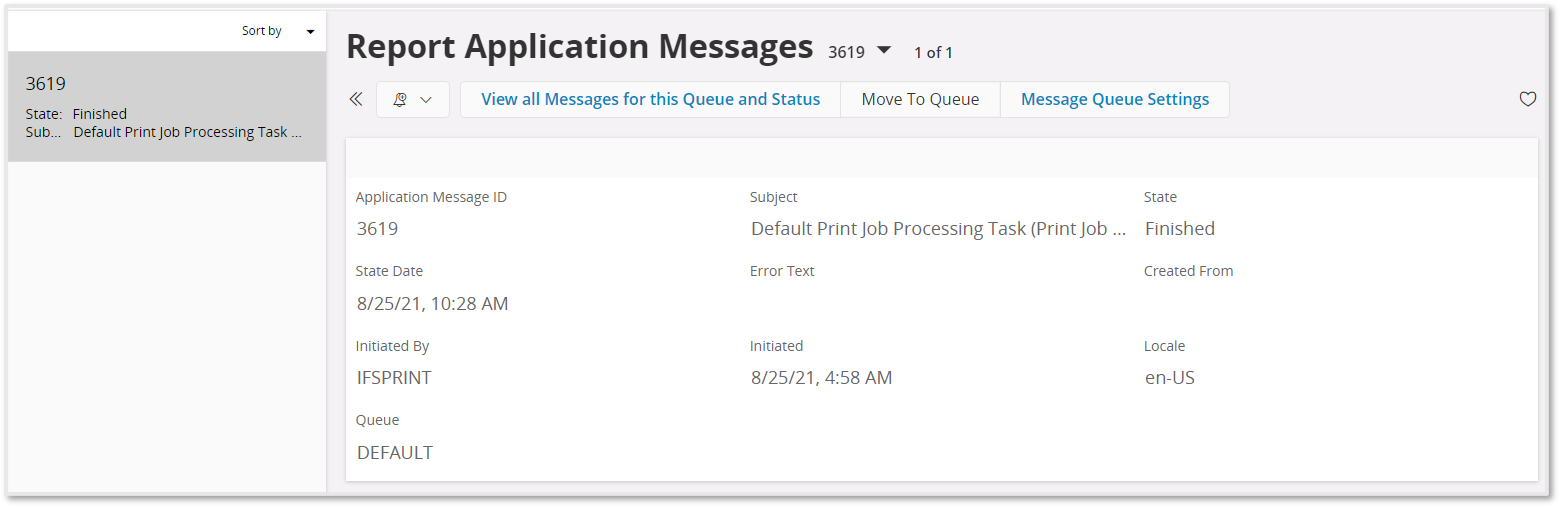Report Application Messages - Technical Documentation For IFS Cloud