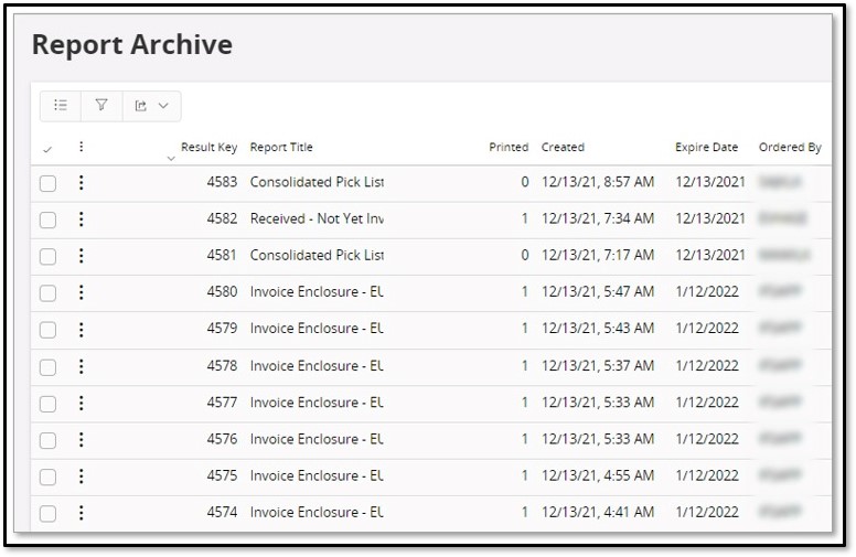 Report Archive - Technical Documentation For IFS Cloud