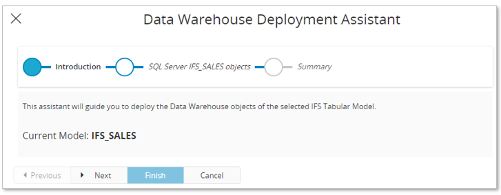 Analysis Models - Tabular : Deploy Necessary DW Objects - Technical Documentation For IFS Cloud