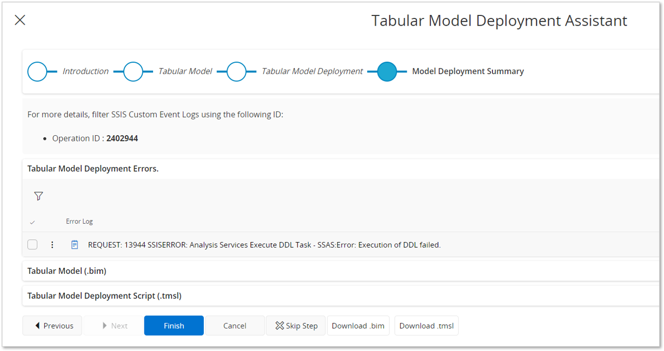 Analysis Models - Tabular :Logs - Technical Documentation For IFS Cloud