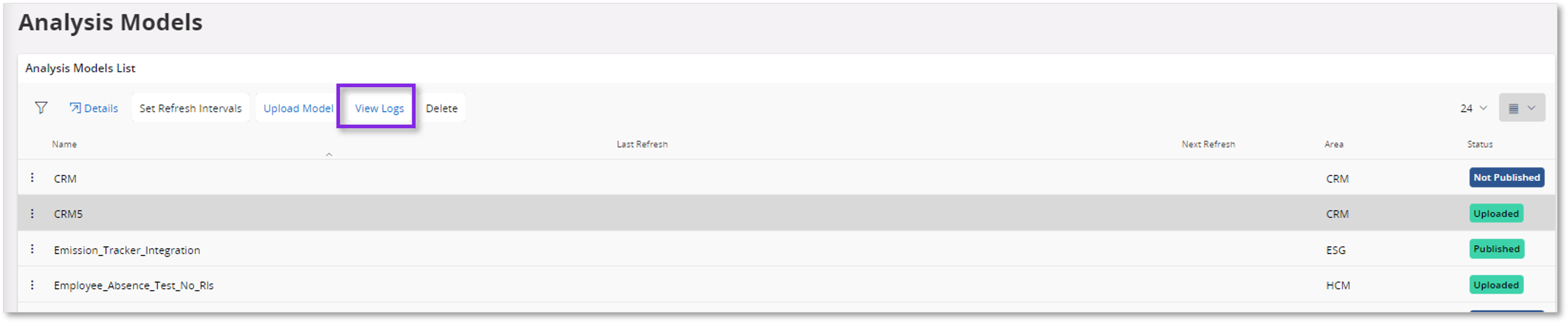 Analysis Models Power BI Logs - Technical Documentation For IFS Cloud