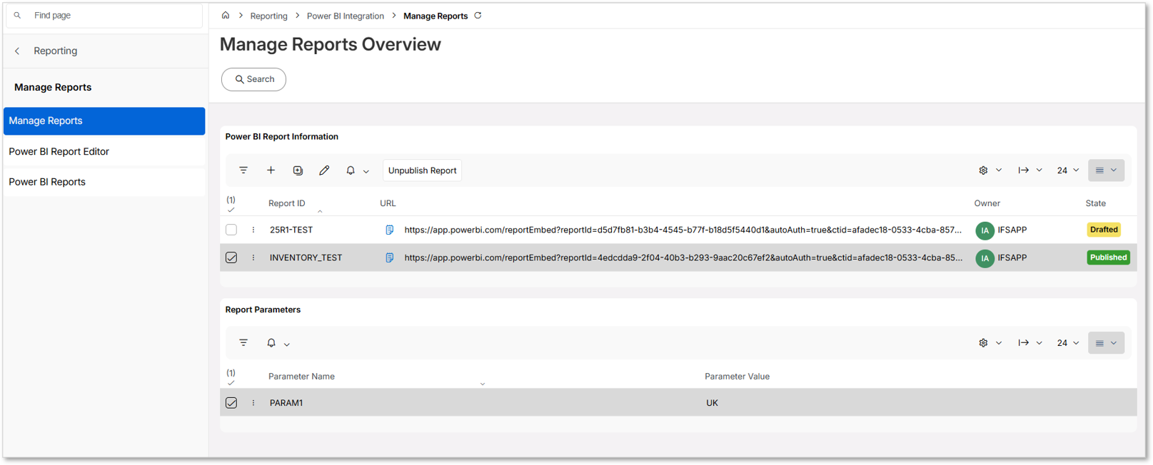 How to add Parameters to Filter Power BI Reports from IFS Cloud Web - Technical Documentation ...