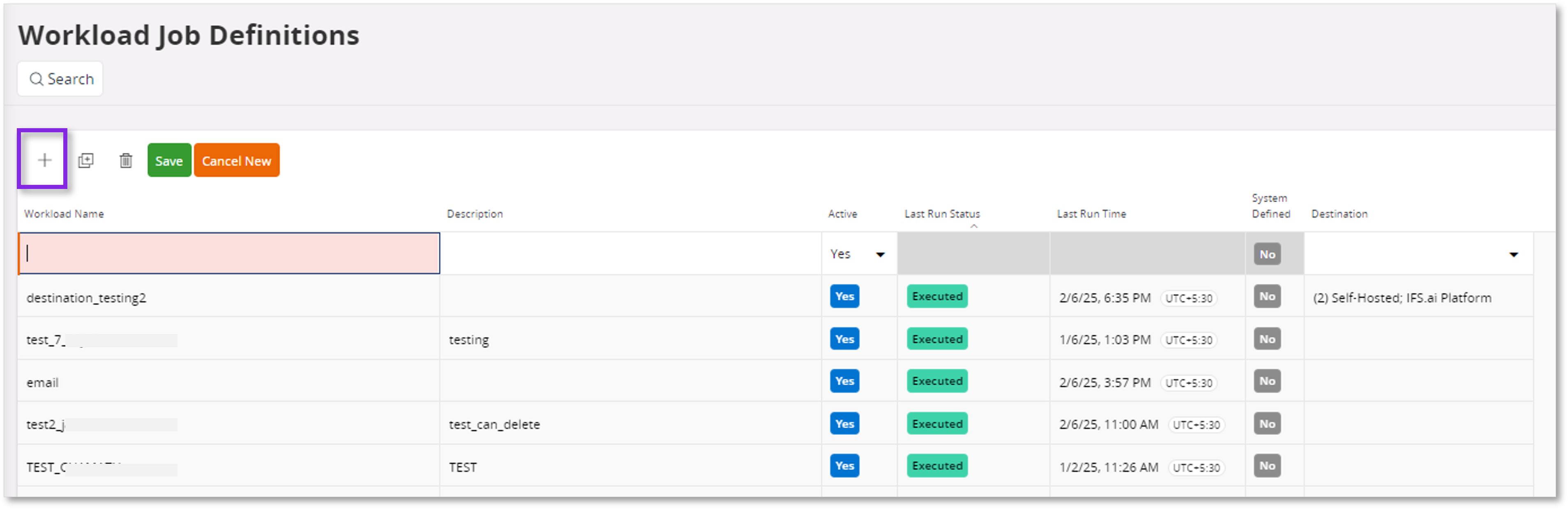 Create Workload Job Definitions Technical Documentation For Ifs Cloud