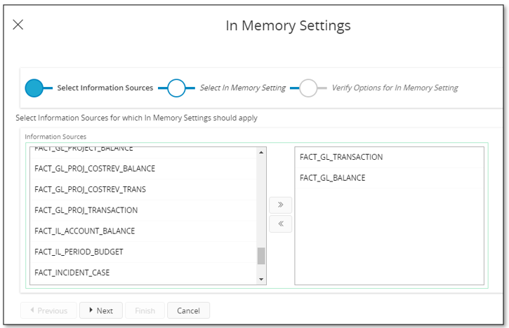 Configure Information Sources - Facts - Technical Documentation For IFS ...