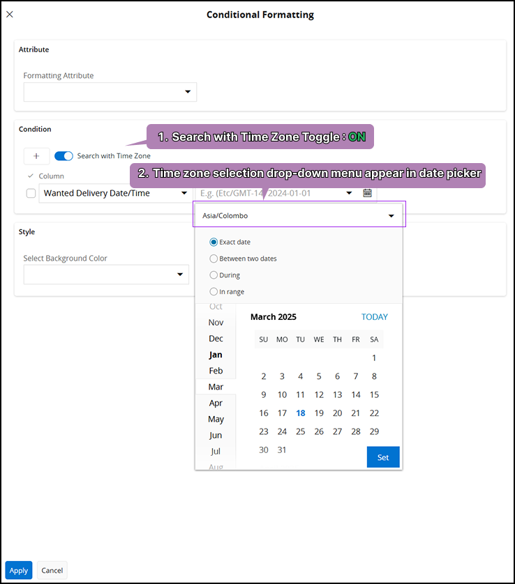 Conditional Formatting - Technical Documentation For IFS Cloud