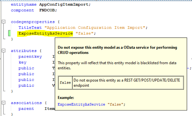 Entity Service APIS - Technical Documentation For IFS Cloud