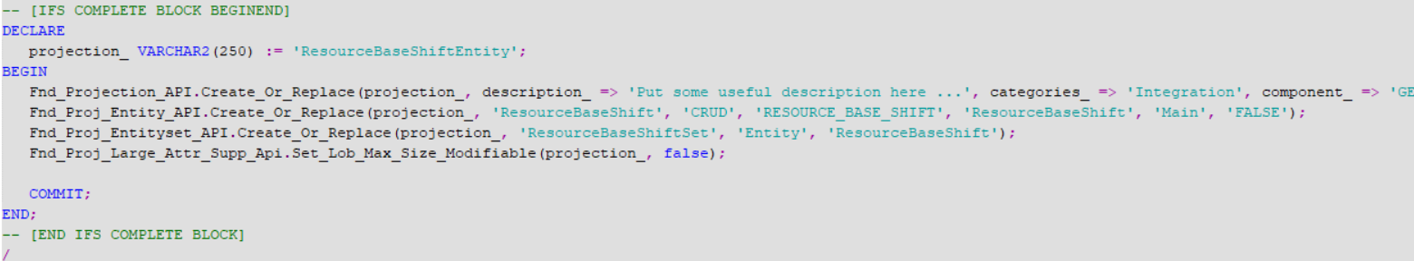 Entity Service APIS - Technical Documentation For IFS Cloud