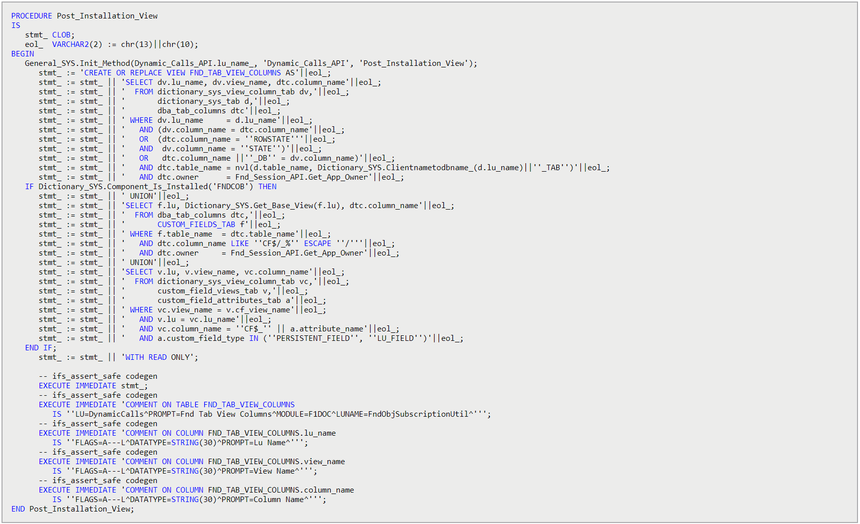 Dynamic Dependency - Technical Documentation For IFS Cloud