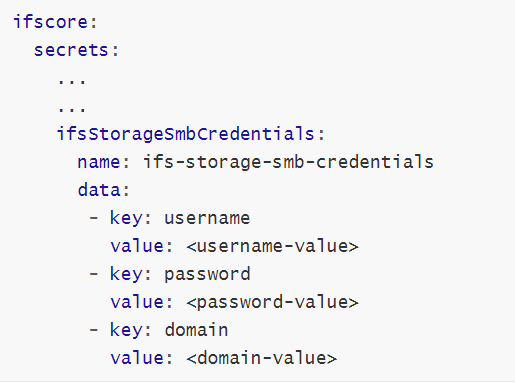 Installation parameters - Technical Documentation For IFS Cloud