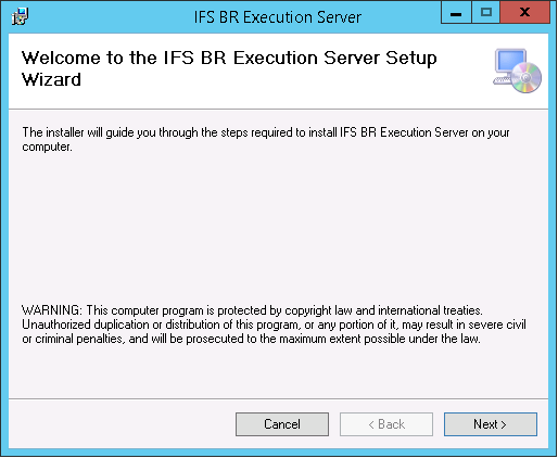 Installation of BR Execution Server - Technical Documentation For IFS Cloud