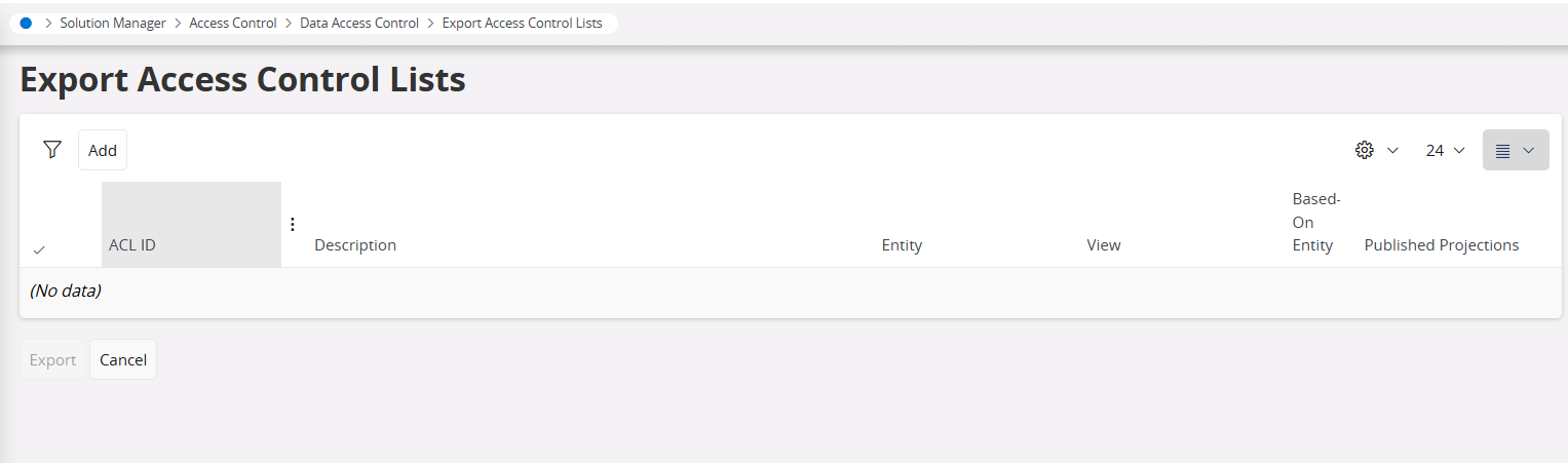 Exporting Access Control Lists - Technical Documentation For IFS Cloud