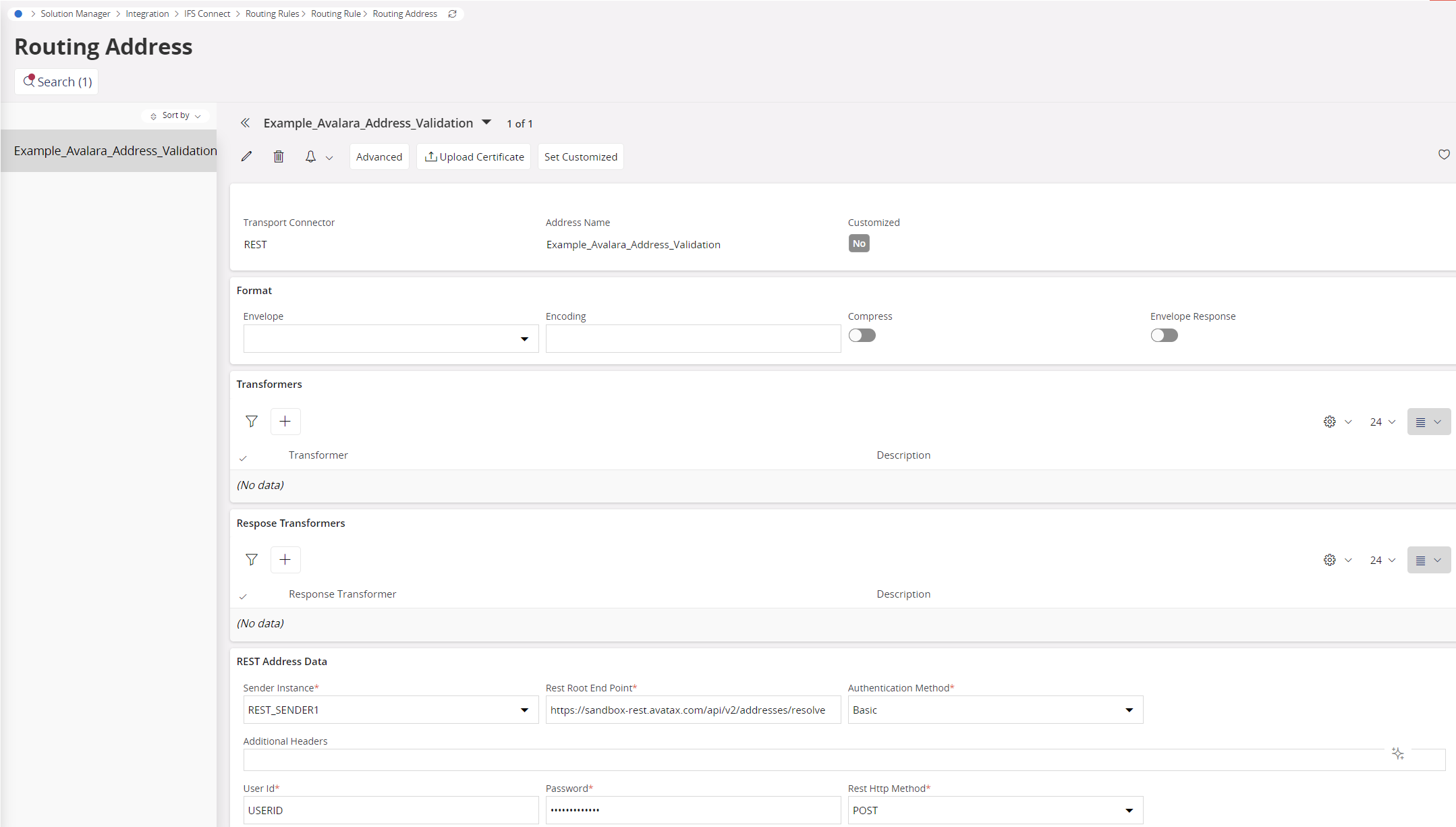 Avalara Sales Tax Installations - Technical Documentation For IFS Cloud