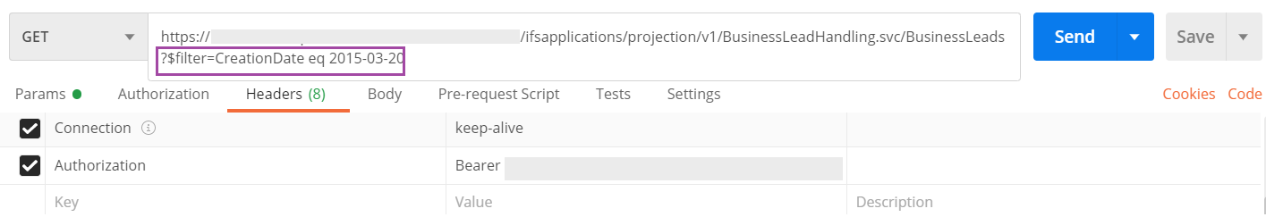 Read Records with Filter Options - Technical Documentation For IFS Cloud