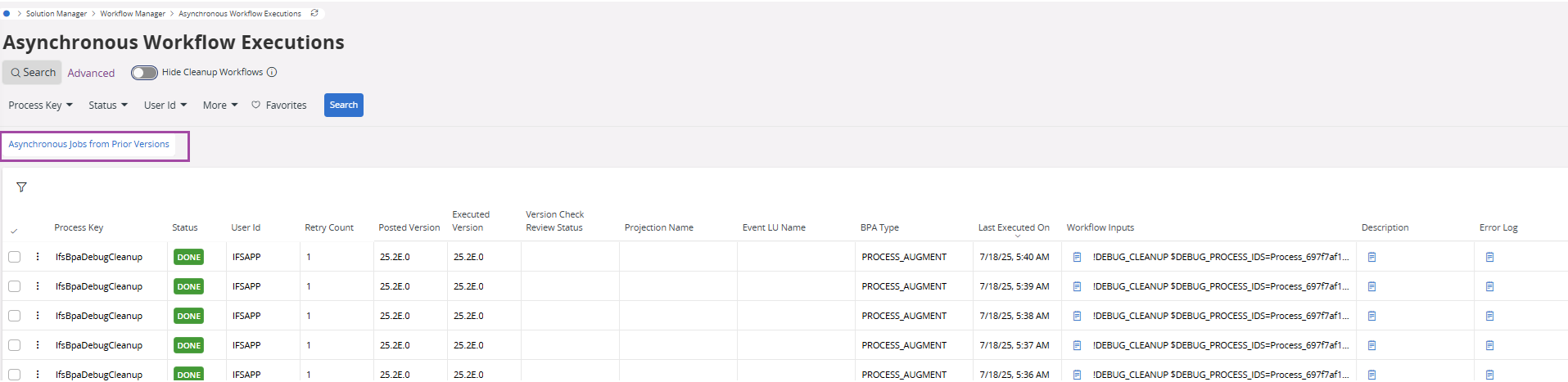 Asynchronous Workflow Executions Technical Documentation For Ifs Cloud