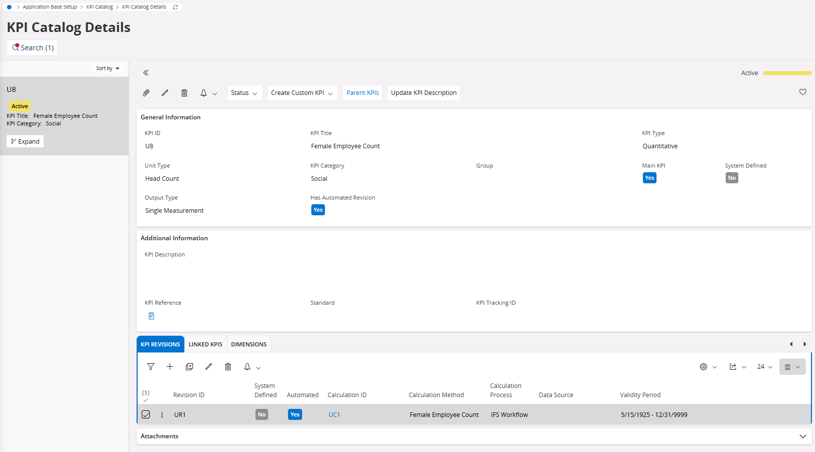 Sustainability KPIs - Technical Documentation For IFS Cloud