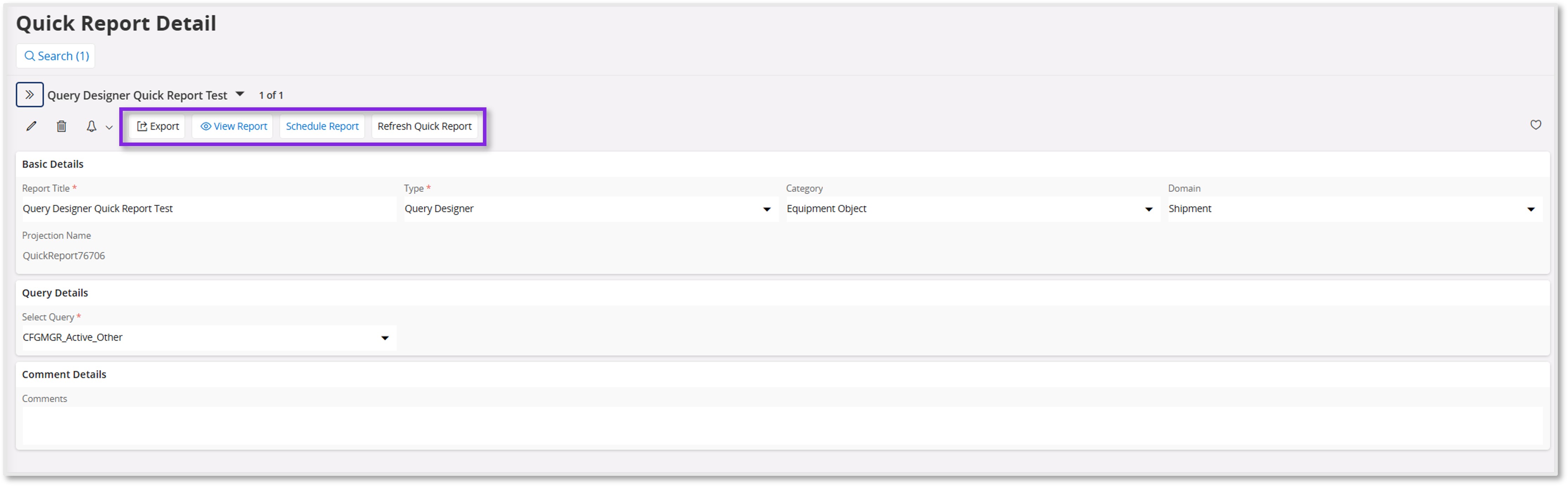 Query Designer Quick Reports - Technical Documentation For IFS Cloud