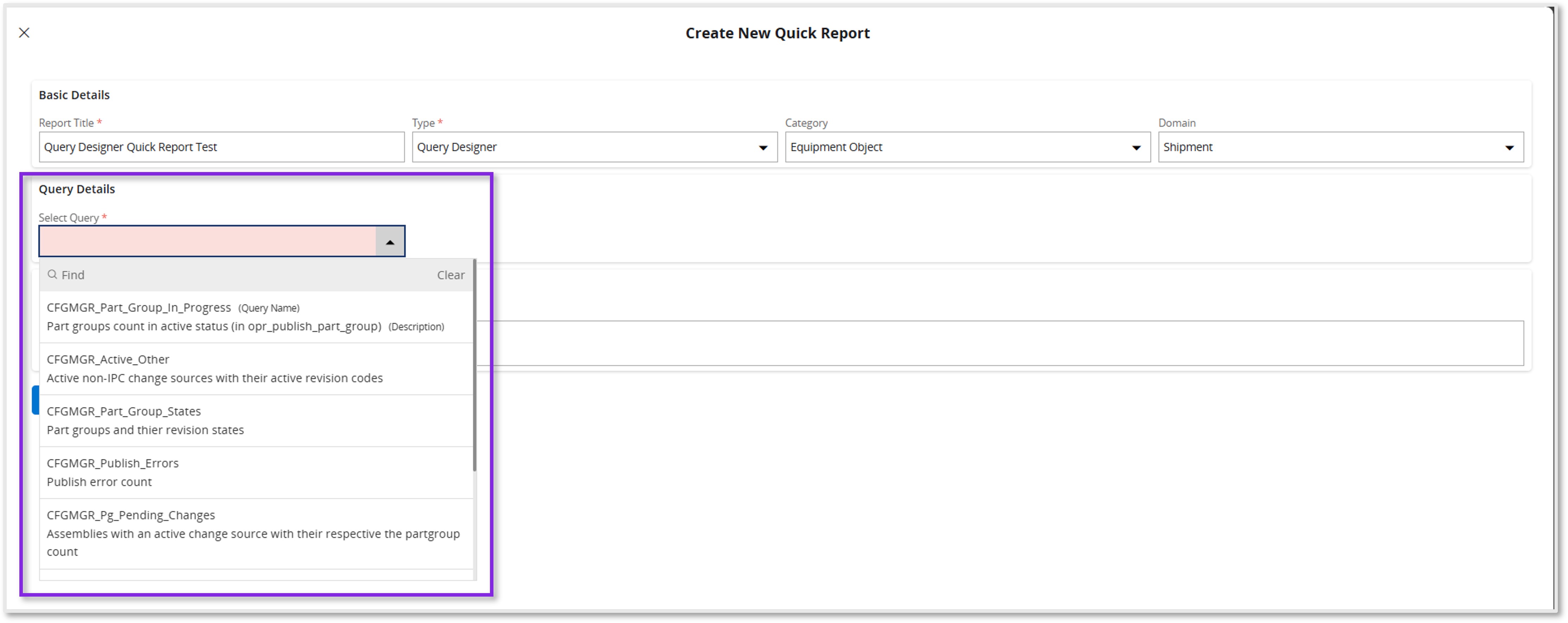 Query Designer Quick Reports - Technical Documentation For IFS Cloud