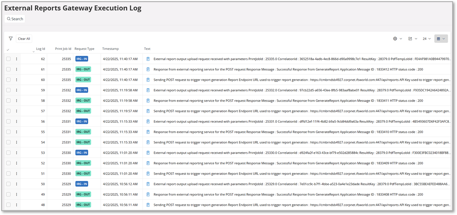 External Reports Gateway - Technical Documentation For IFS Cloud