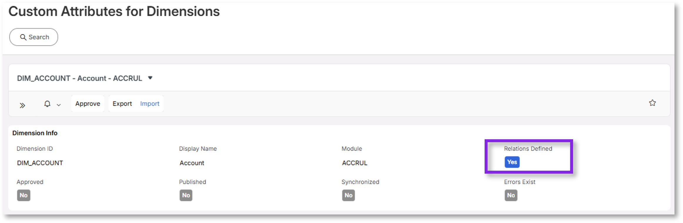 Custom Attributes for Dimensions - Technical Documentation For IFS Cloud