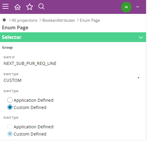 Radio button (radio group) - Technical Documentation For IFS Cloud