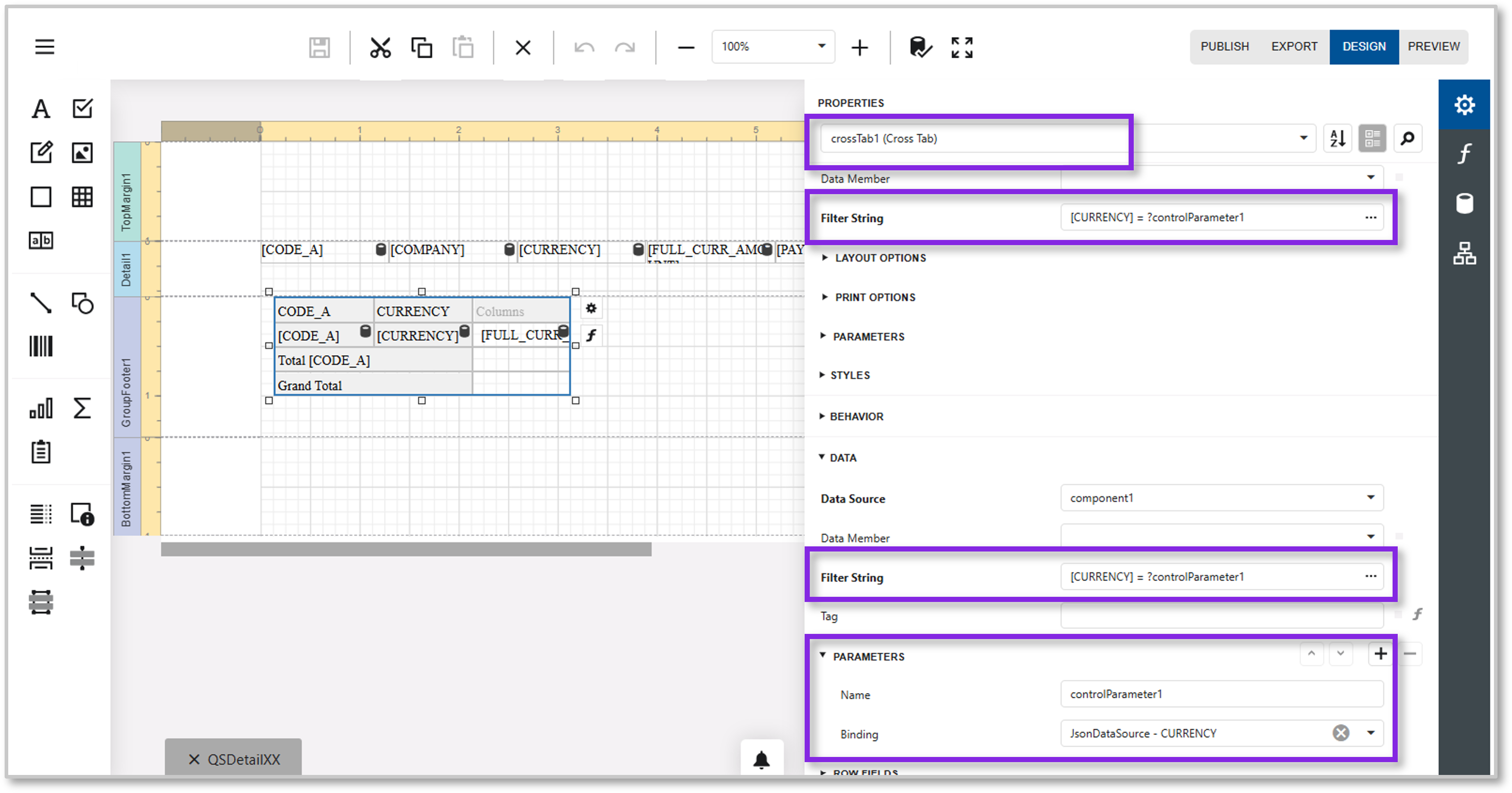 Cross Tabs - Technical Documentation For IFS Cloud