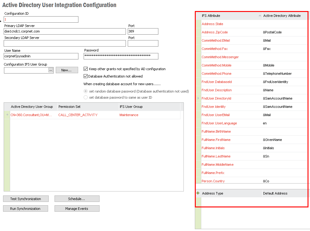 Create configuration