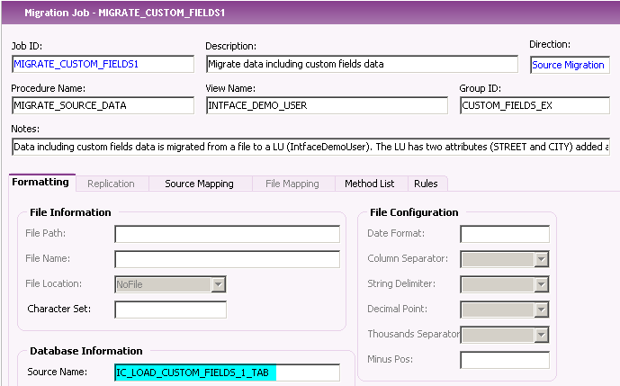 Migrate data into Custom Fields