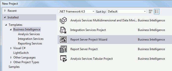 Example of Creating a Basic Report for BI Development Studio