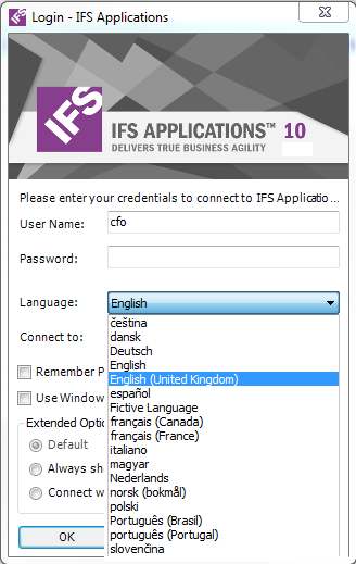 IFS Business Reporter Client Translation