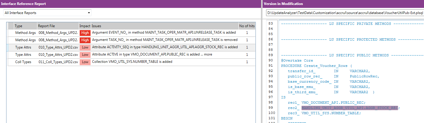 Interface Reference Report Viewer