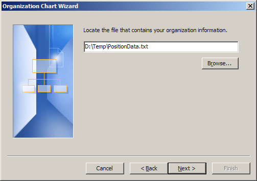 Creating organizational Charts with MS Visio (PERSON)
