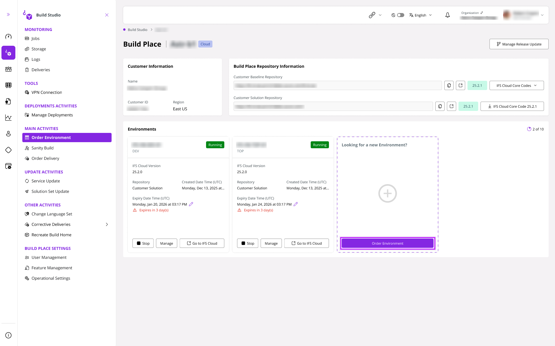 Topic Environment Flow - LE Documentation For IFS Cloud
