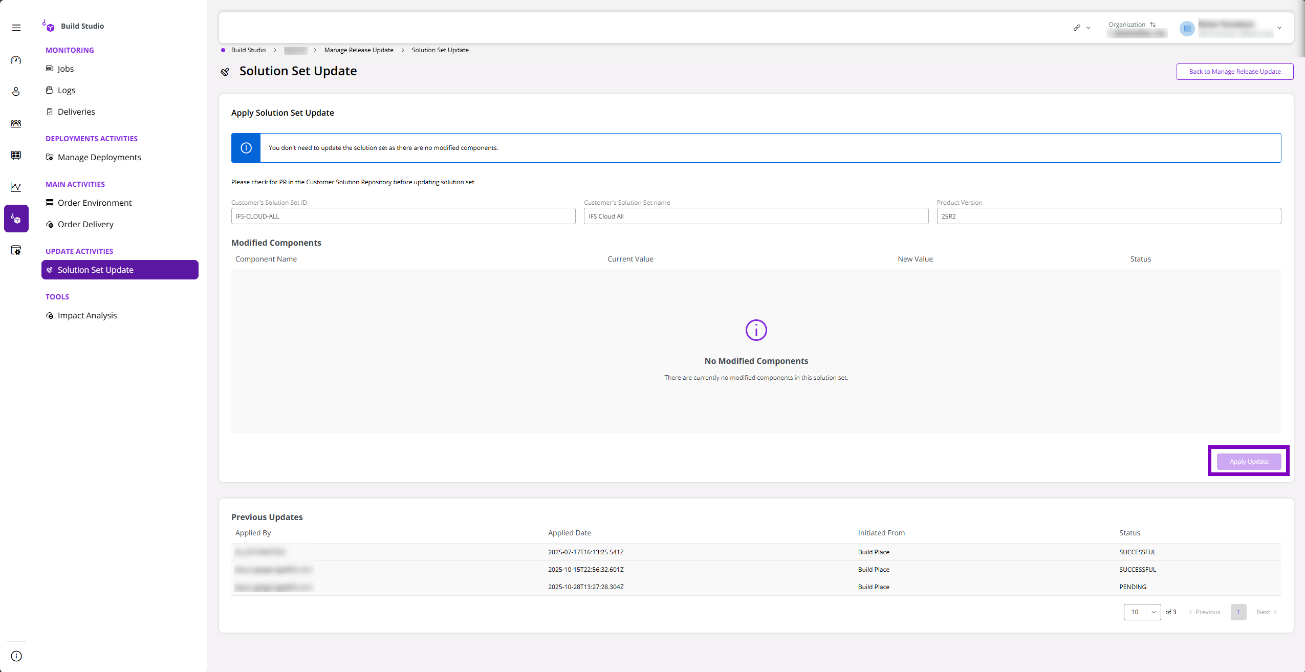 Updating Solution Set in Release Update Studio - LE Documentation For ...