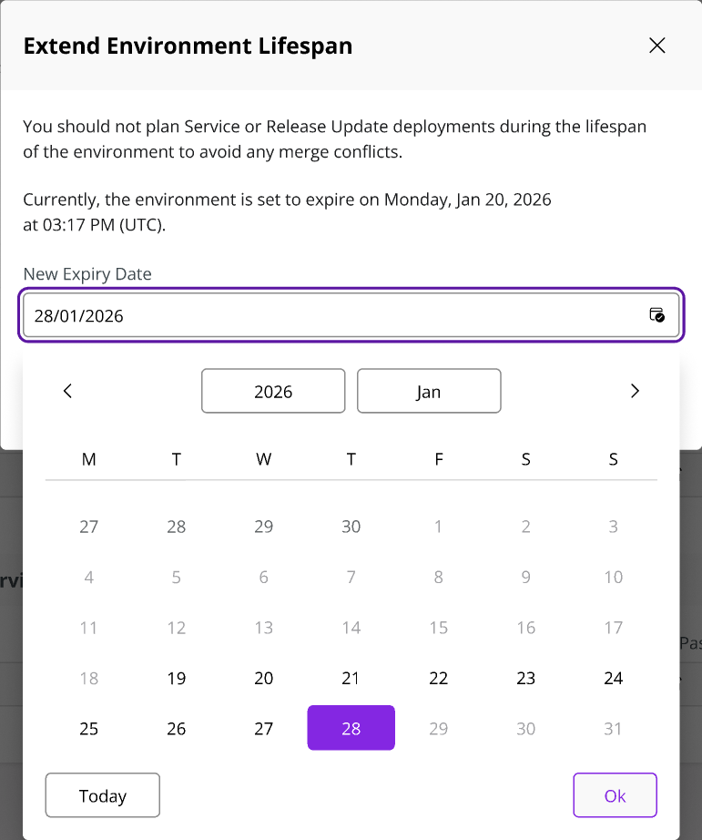 Extending Environment Lifespan - LE Documentation For IFS Cloud