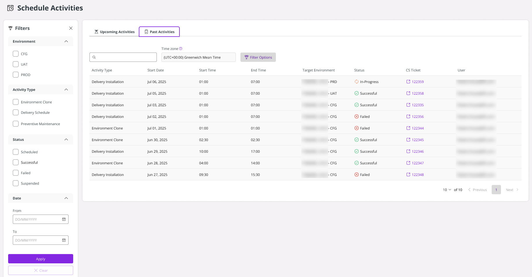 Manage Scheduled Activities - LE Documentation For IFS Cloud