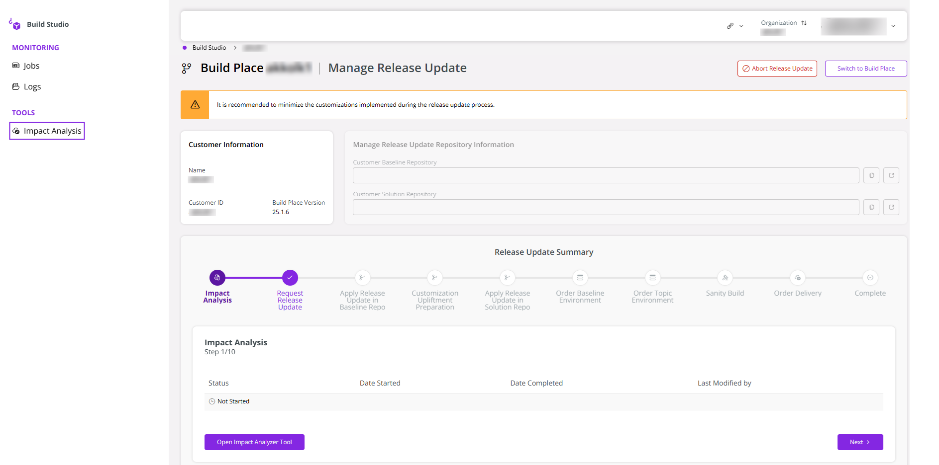 Impact Analysis - LE Documentation For IFS Cloud