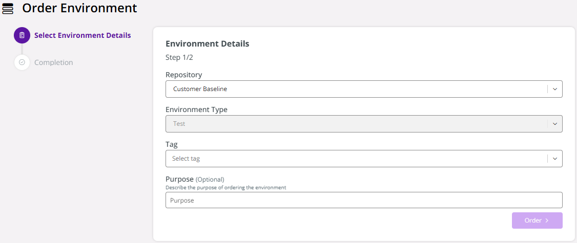 Order Baseline Environments - LE Documentation For IFS Cloud