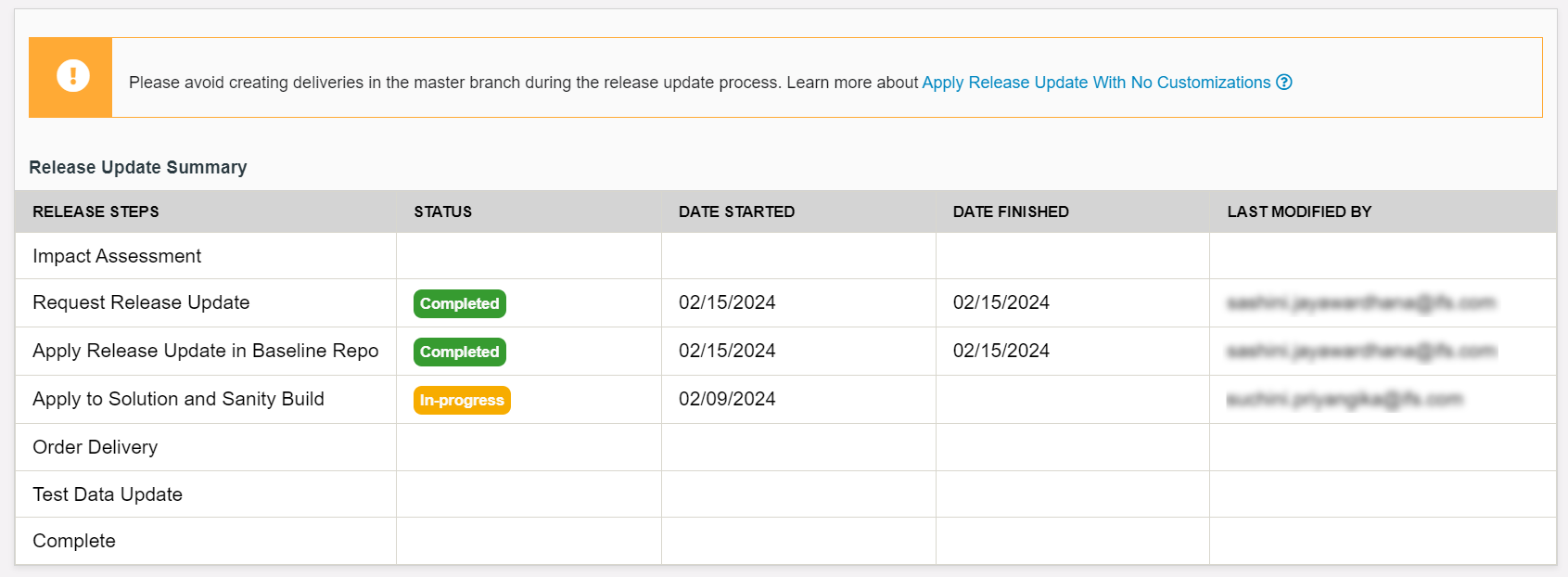Apply Release Update to Solution and Sanity Build - ALE Documentation For IFS Cloud