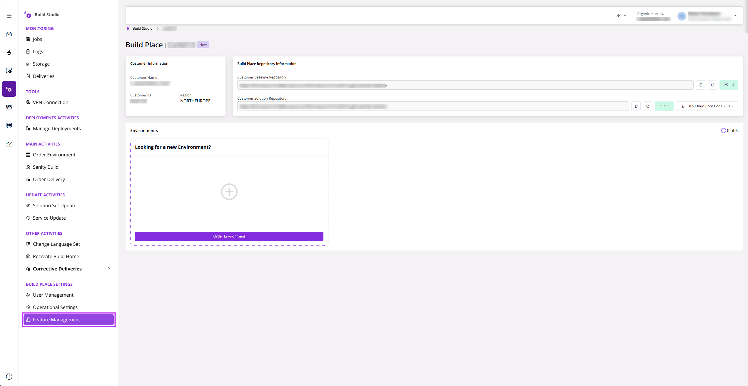ICAM for Build Place:Customer Onboarding - LE Documentation For IFS Cloud